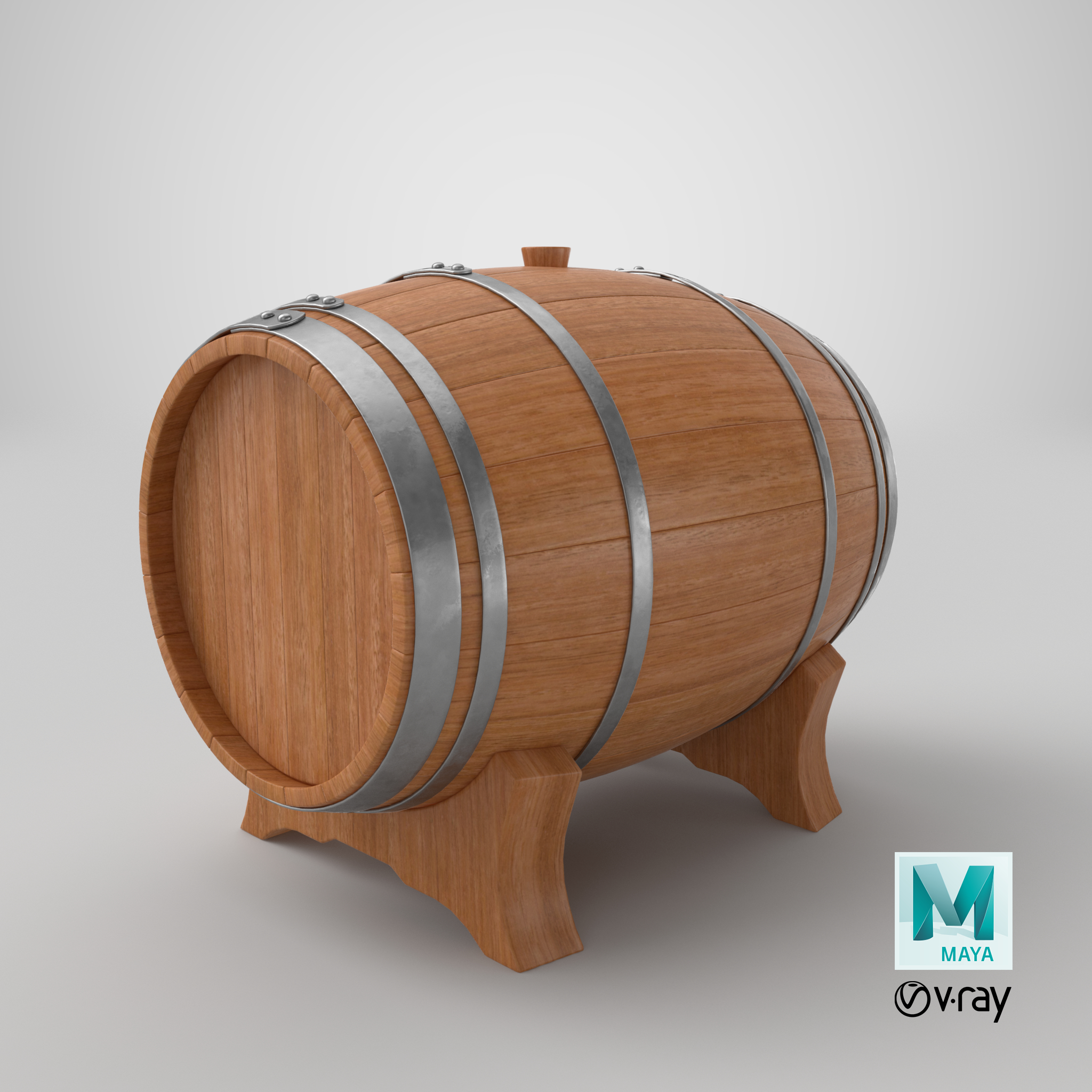 3d model of barrel