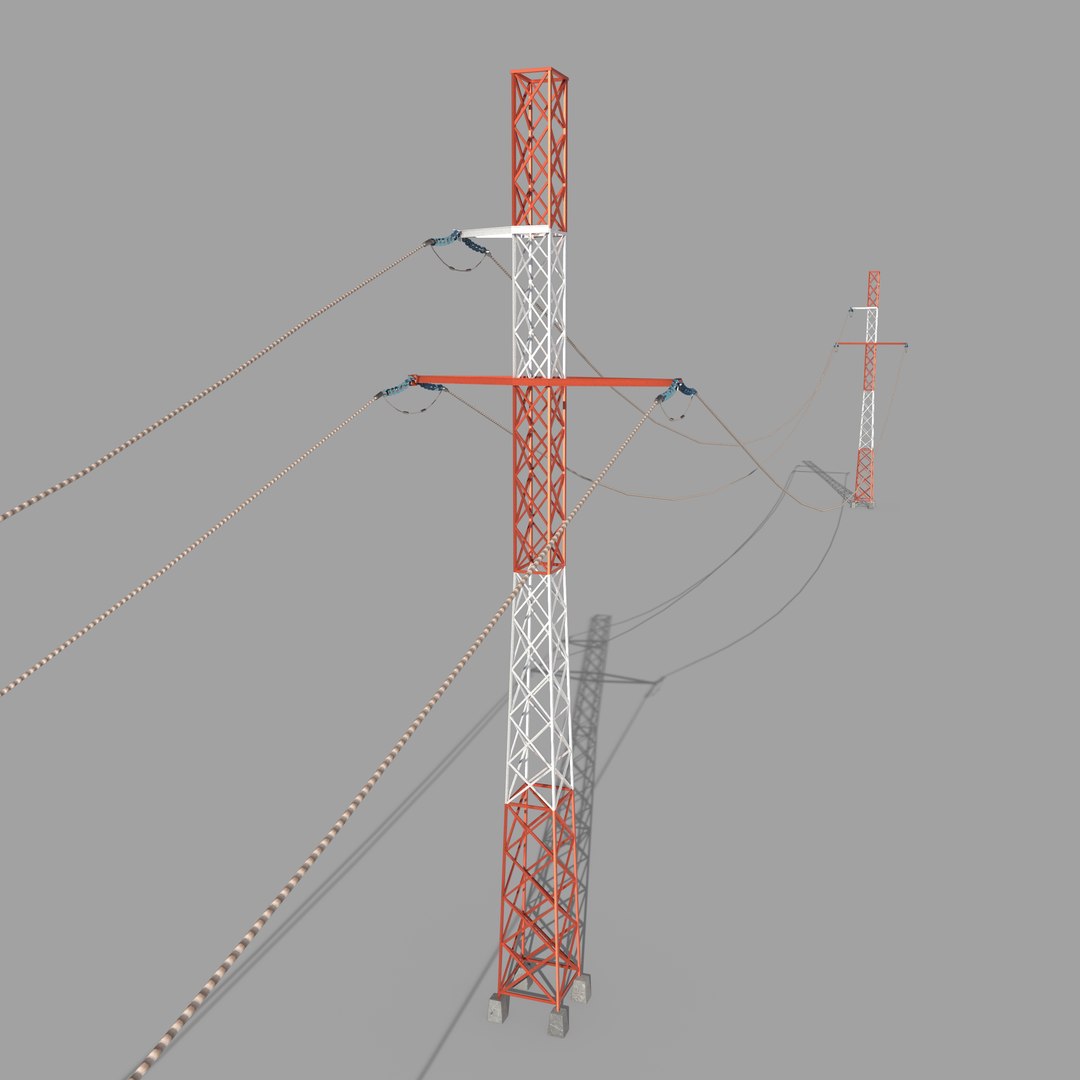 3D electricity poles - TurboSquid 1475851