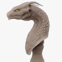 3d model dragon head print