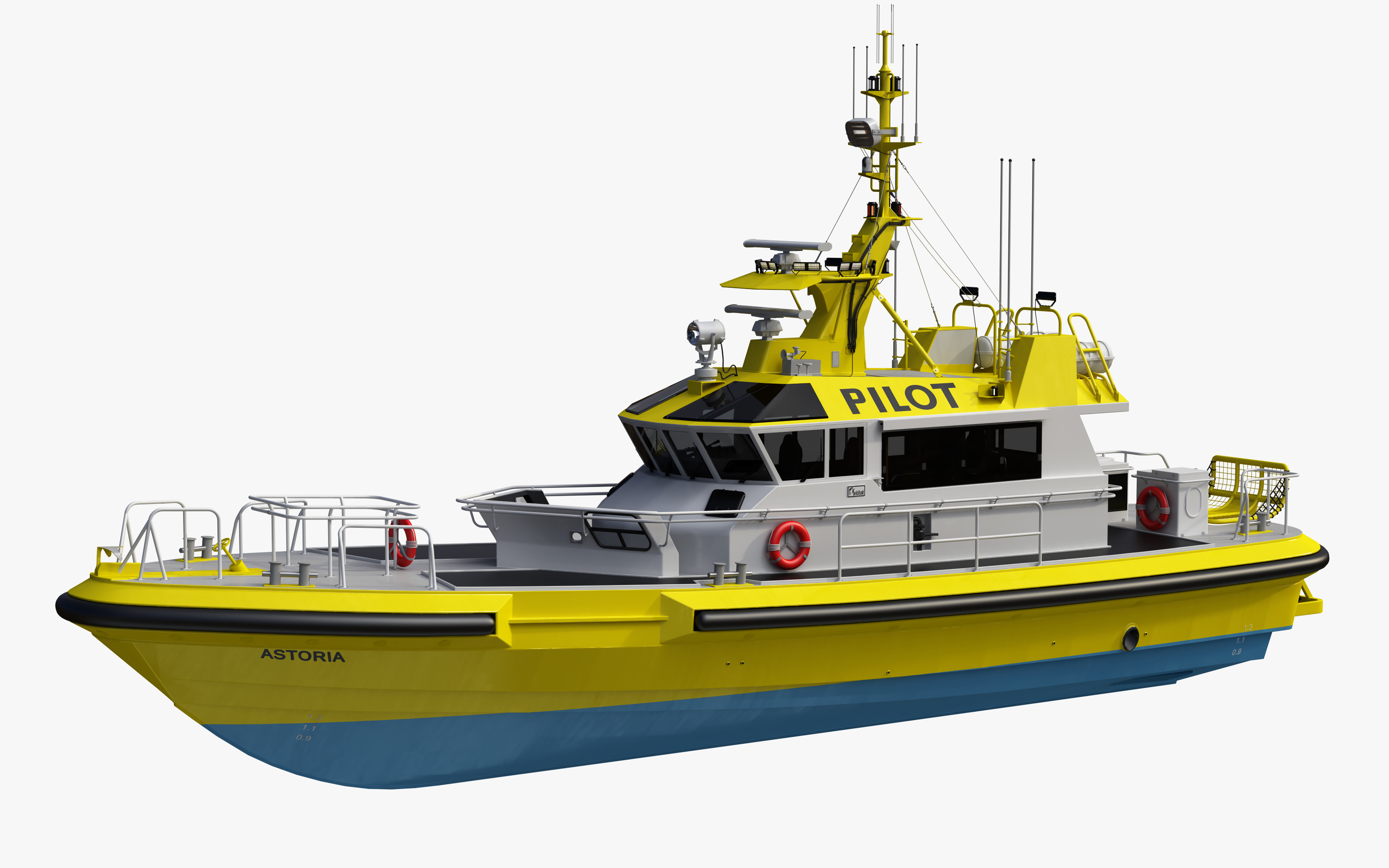 Camark pilot boat 22m 3D model - TurboSquid 1476022