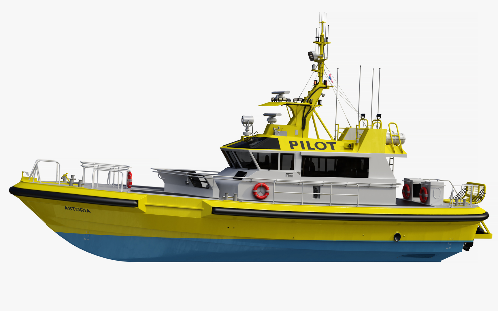 Camark pilot boat 22m 3D model - TurboSquid 1476022