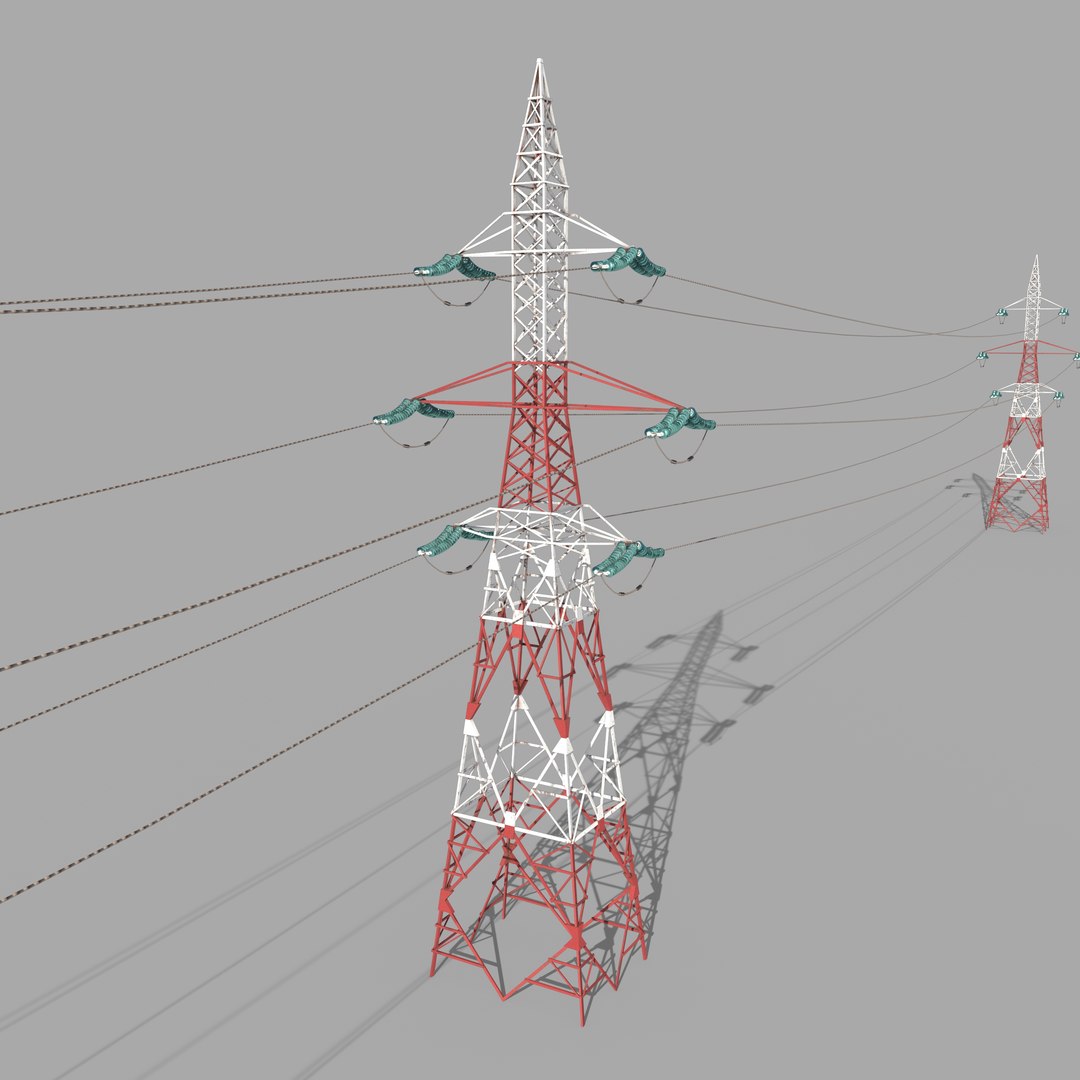 3D electricity poles - TurboSquid 1476169
