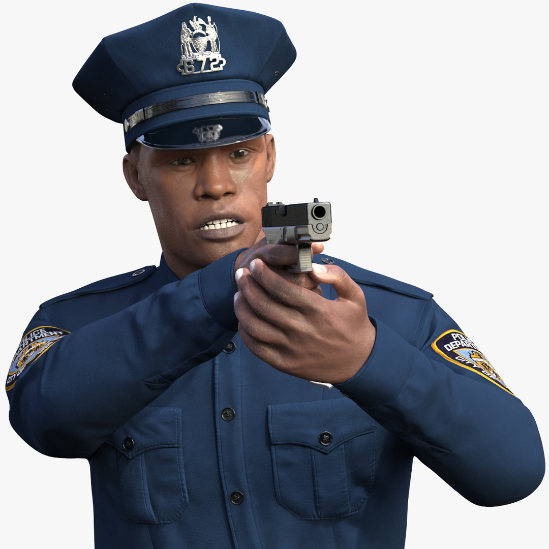 African american nypd police 3D model - TurboSquid 1476266