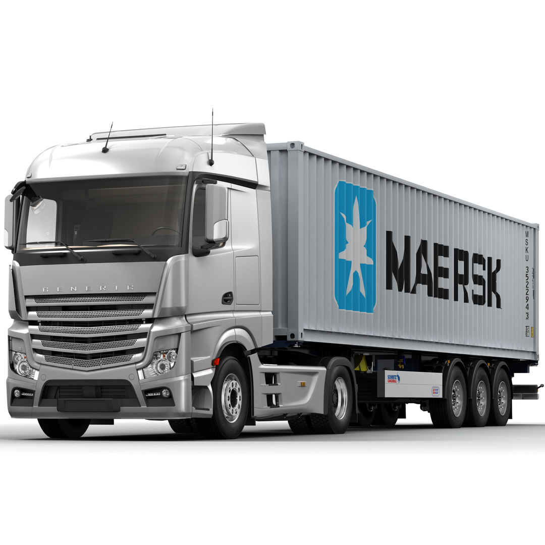 컨테이너 트럭 3D 모델 - TurboSquid 1476305