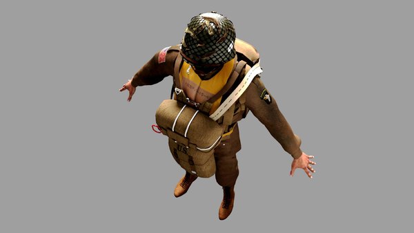 World war 2 paratrooper 3D model - TurboSquid 1476376