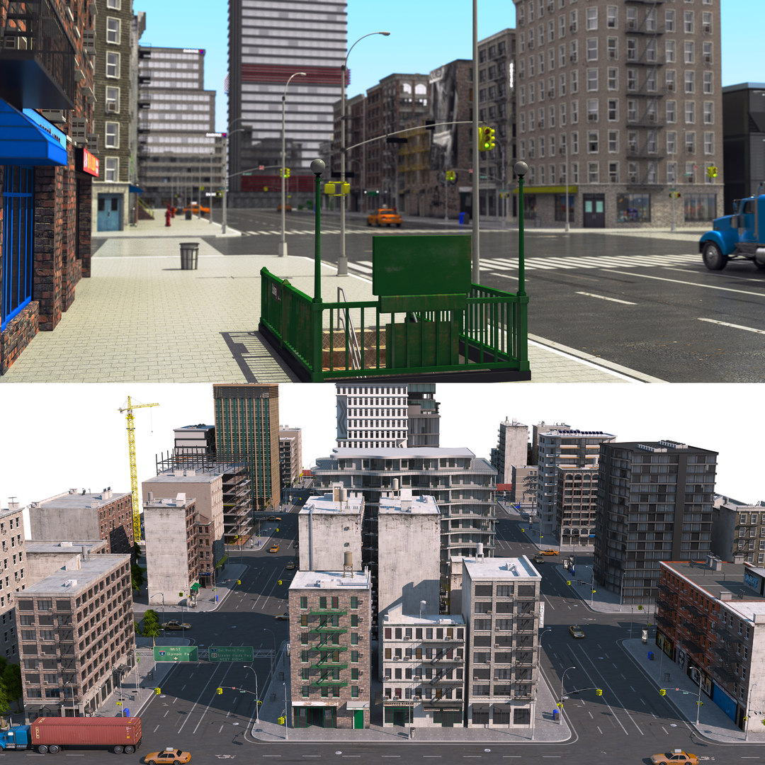 City block 2 3D model - TurboSquid 1476480
