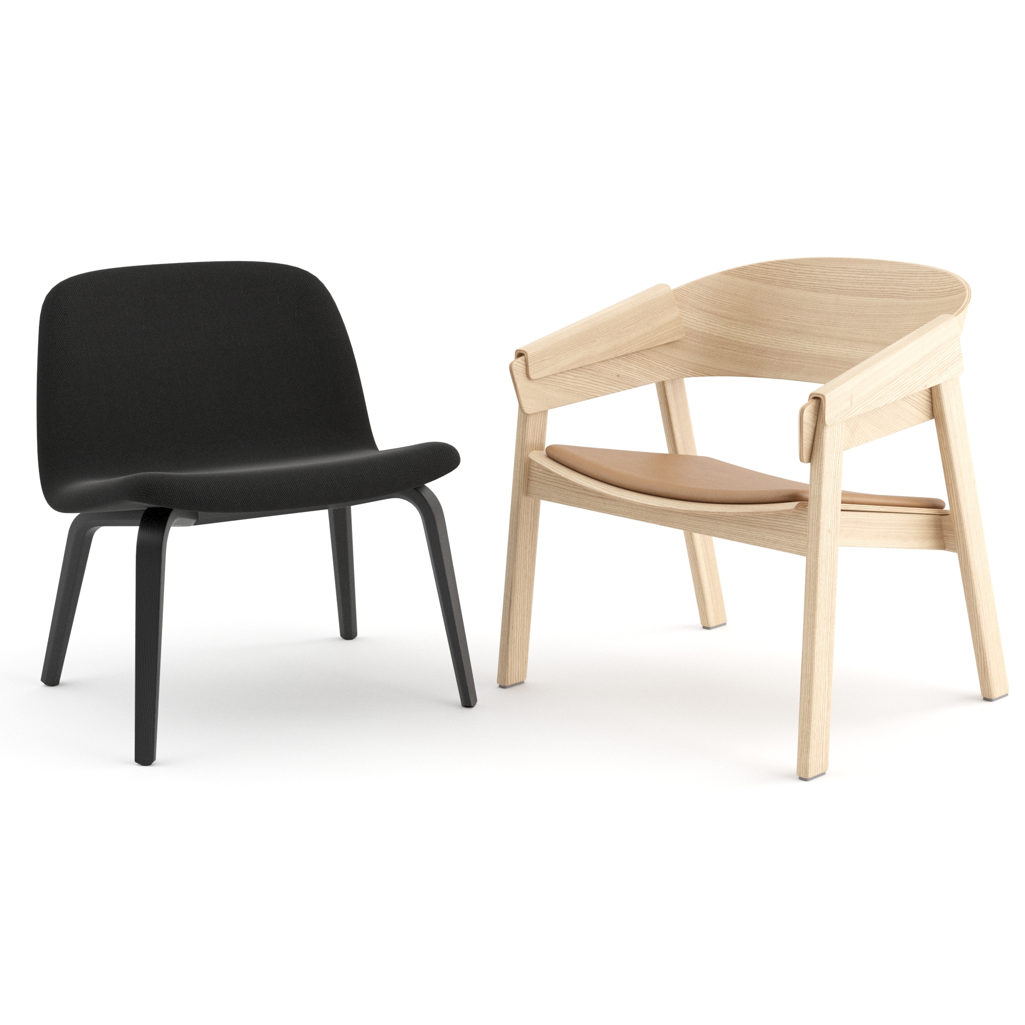 Fiber lounge chair muuto model - TurboSquid 1476483