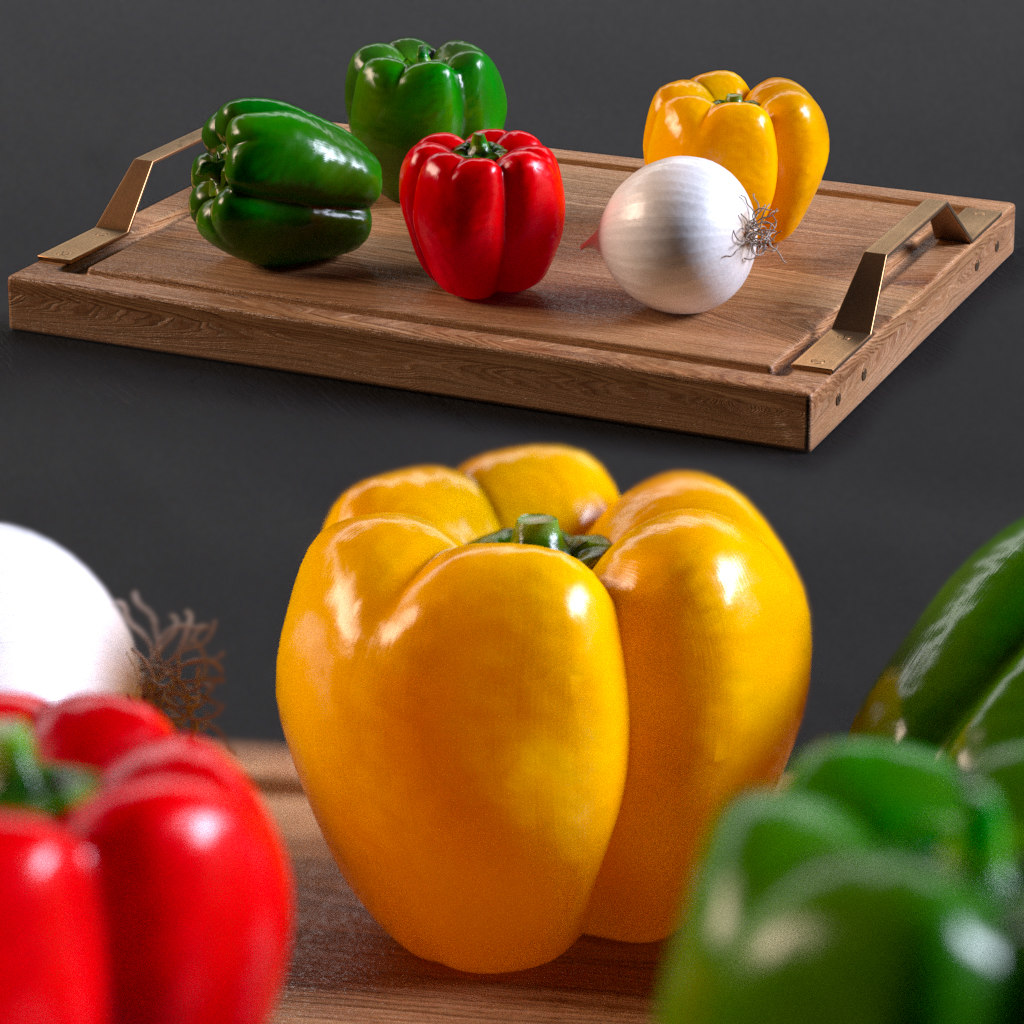 3D bell pepper model - TurboSquid 1476669