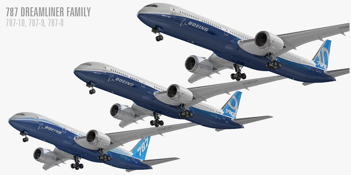 3D boeing 787 dreamliner family - TurboSquid 1475968