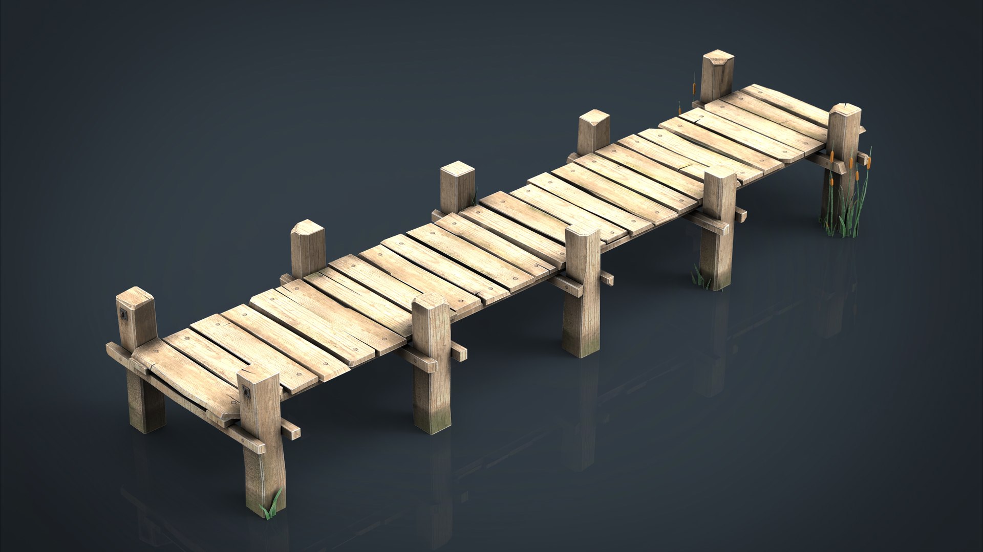3D wooden pier model - TurboSquid 1476801