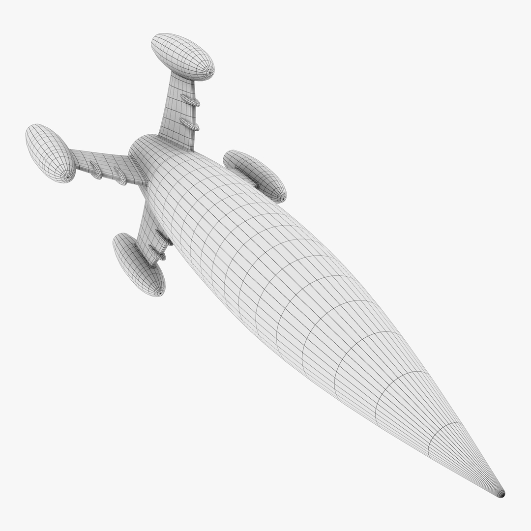 classic silver rocket ship 3d max
