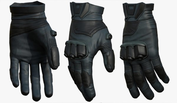 sci-fi gloves 3d max