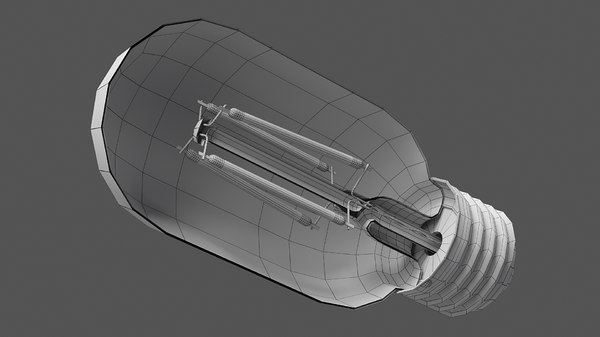 3d 12 led filament bulbs model