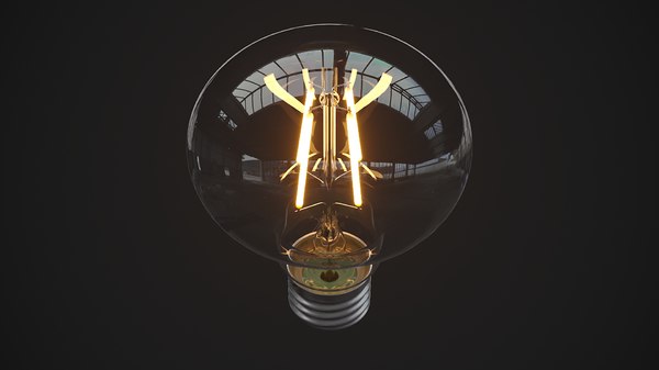 3d 12 led filament bulbs model