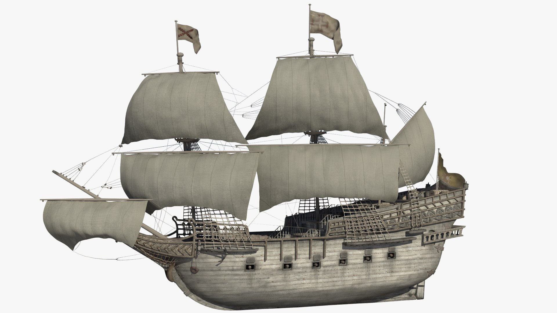 Galleons sailing ships model - TurboSquid 1470830