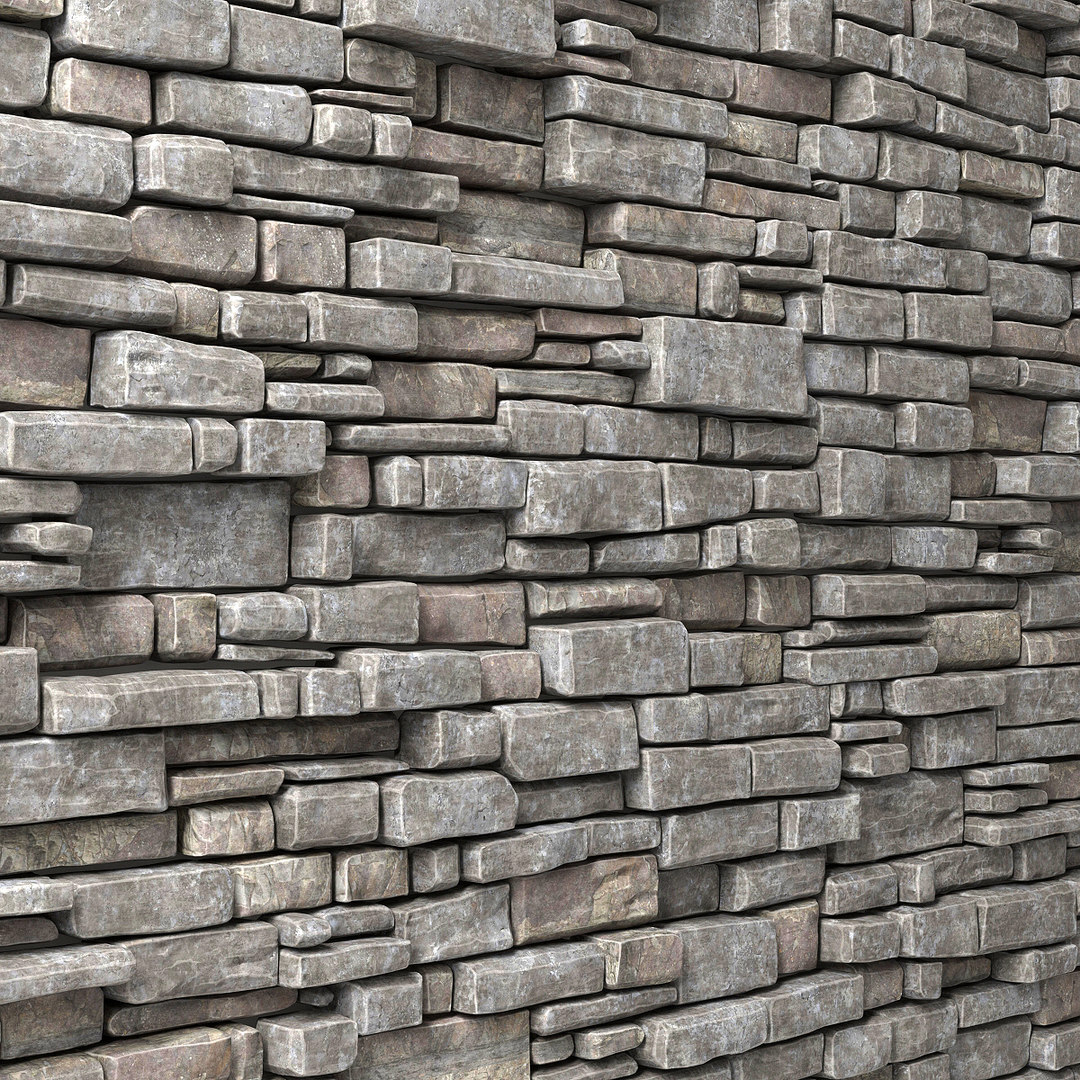 3D stone wall model - TurboSquid 1477357