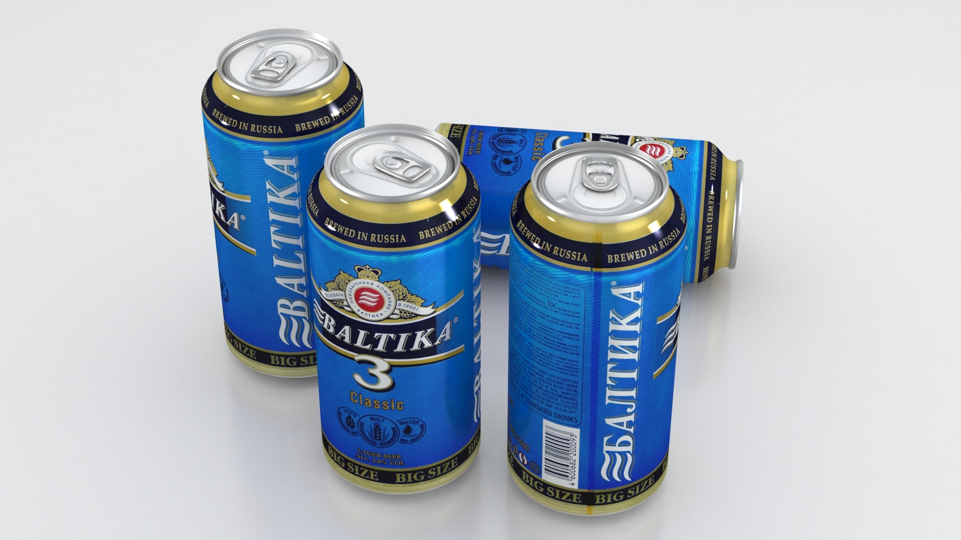 modelo 3d Lata de cerveza Baltika 3 Classic 900ml 2019 - TurboSquid 1477463