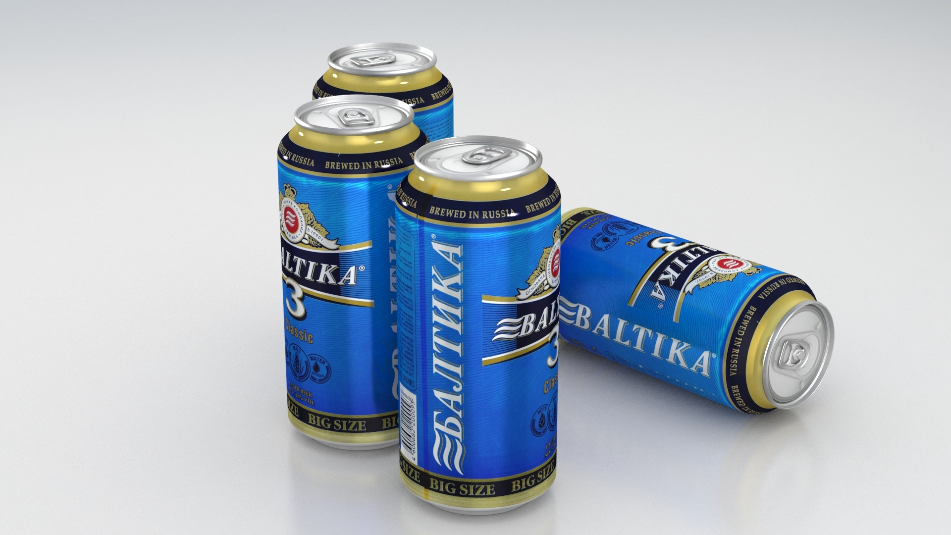 modelo 3d Lata de cerveza Baltika 3 Classic 900ml 2019 - TurboSquid 1477463
