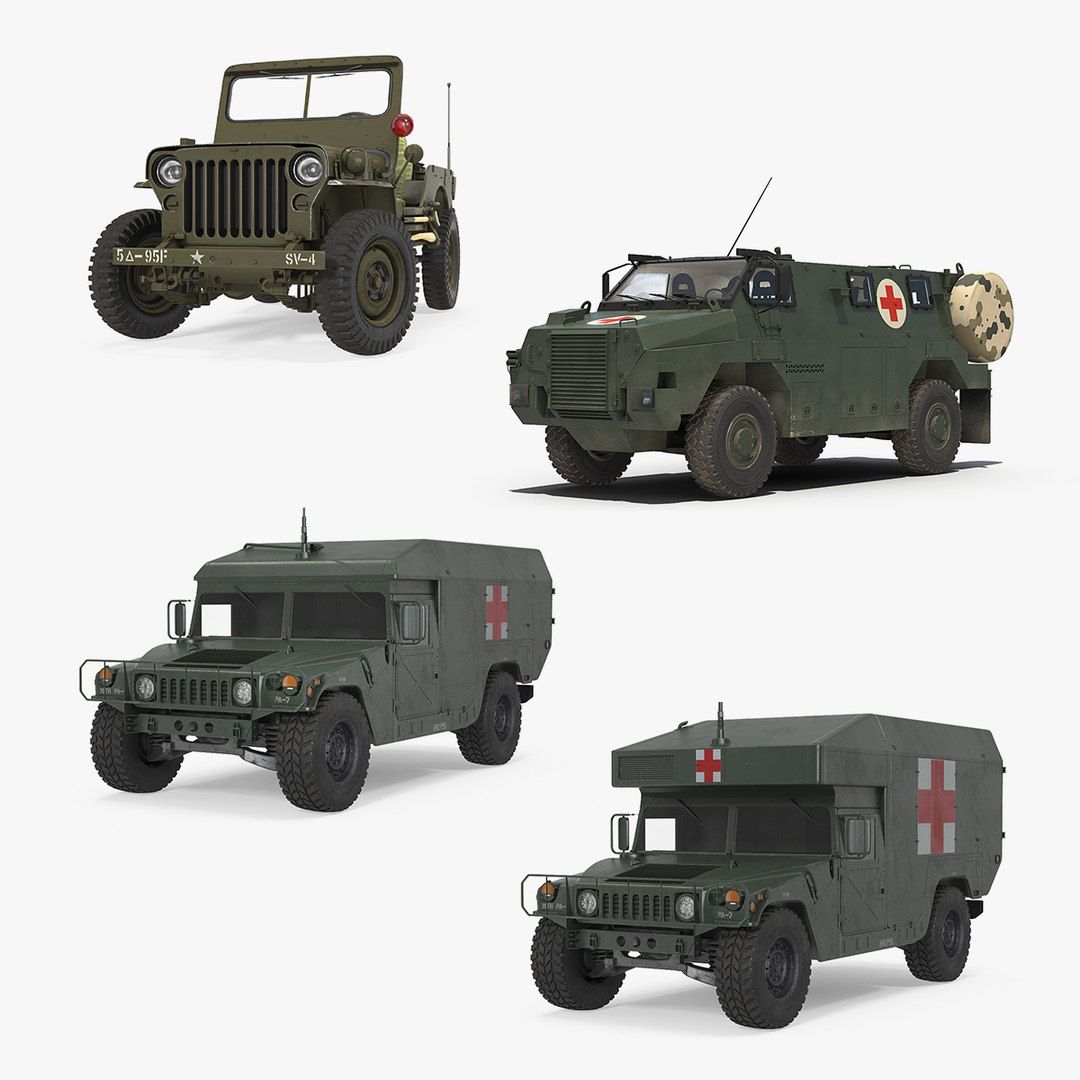 3D model military ambulance rigged - TurboSquid 1478303