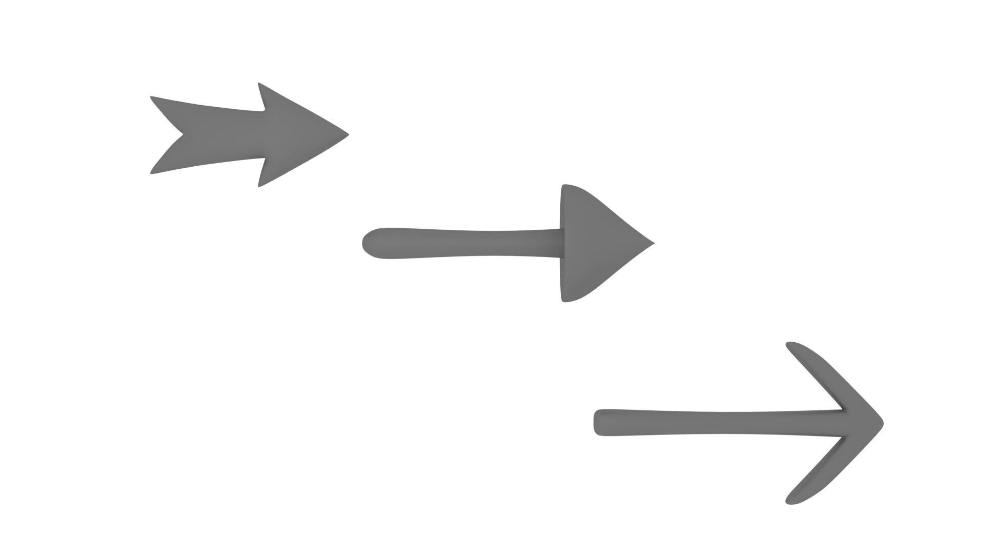 3 arrows 3D - TurboSquid 1478401