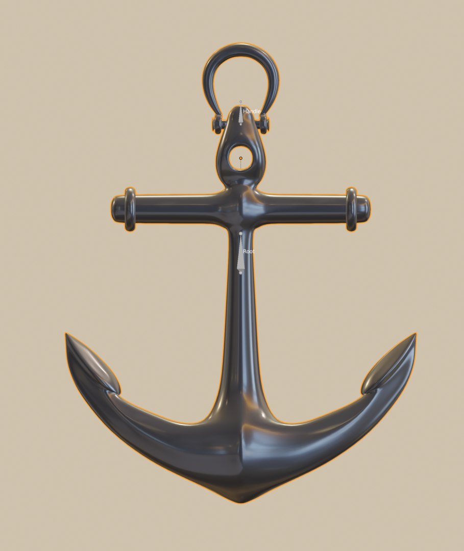 Grey anchor model - TurboSquid 1478387