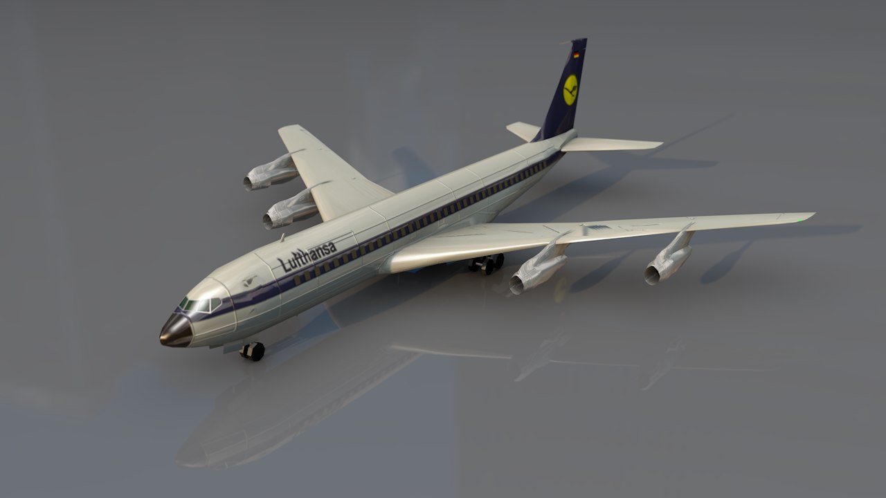 B707 commercial aircraft 3D model - TurboSquid 1478426