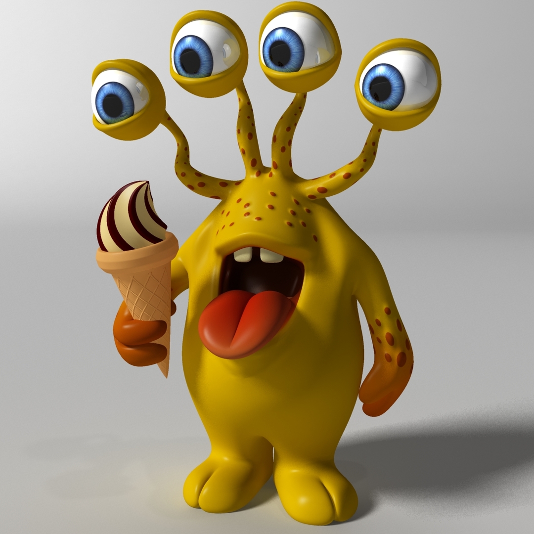 Monstro amarelo equipado Modelo 3D - TurboSquid 1478656
