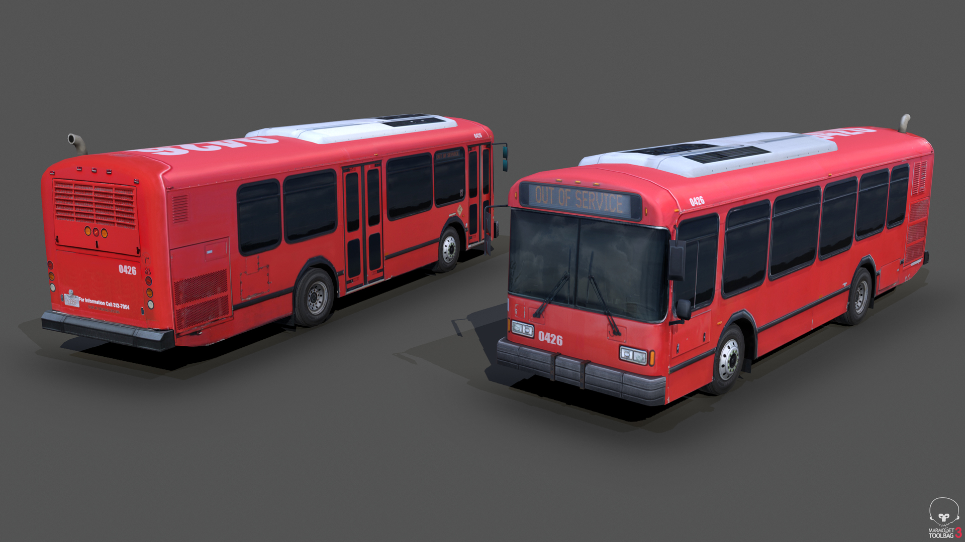 3D transit bus model - TurboSquid 1478719
