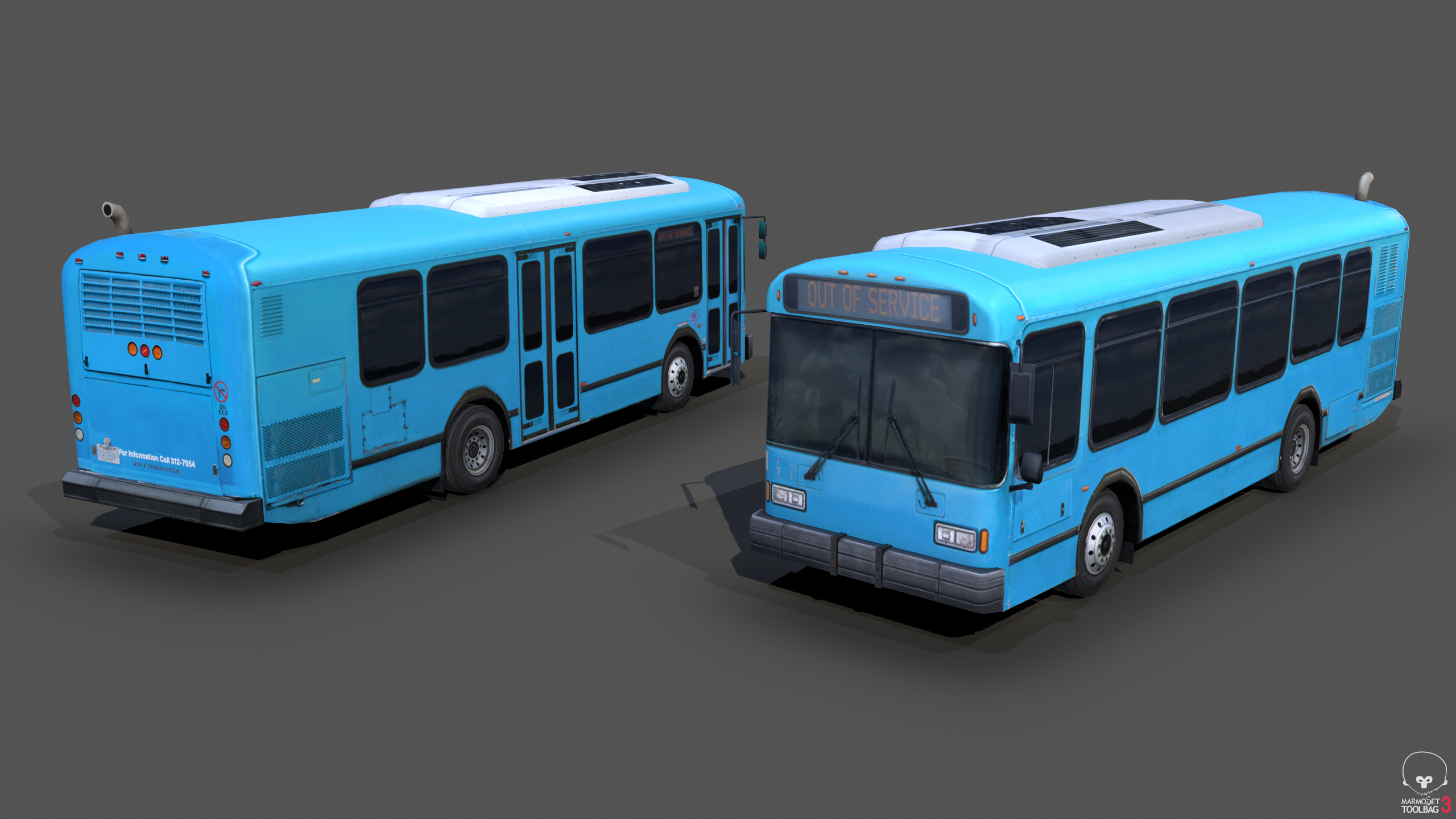 3D transit bus model - TurboSquid 1478719