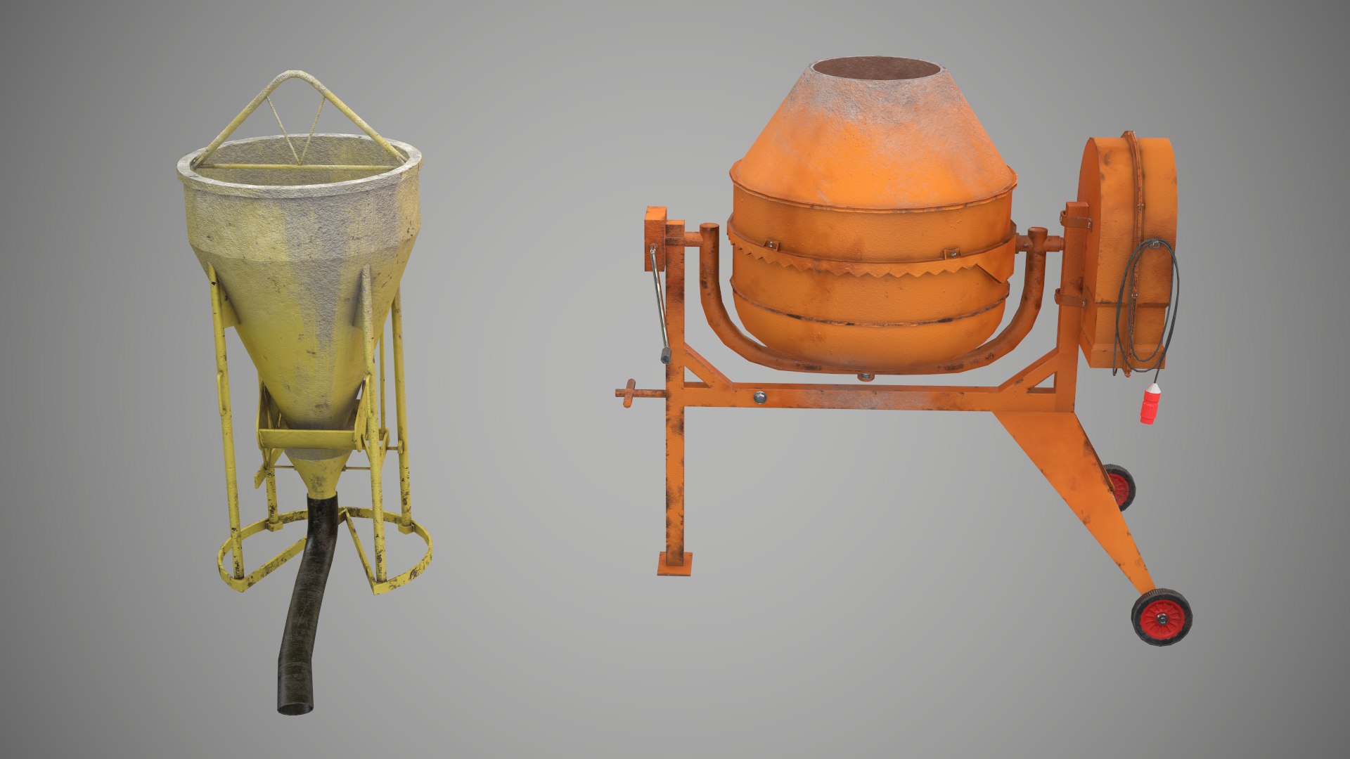 3D model concrete bucket mixer - TurboSquid 1479161