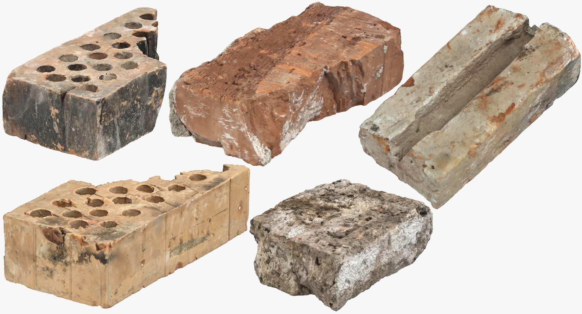 3D broken bricks pieces 01 - TurboSquid 1479470