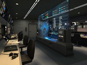 War operations control center 3D model - TurboSquid 1484472