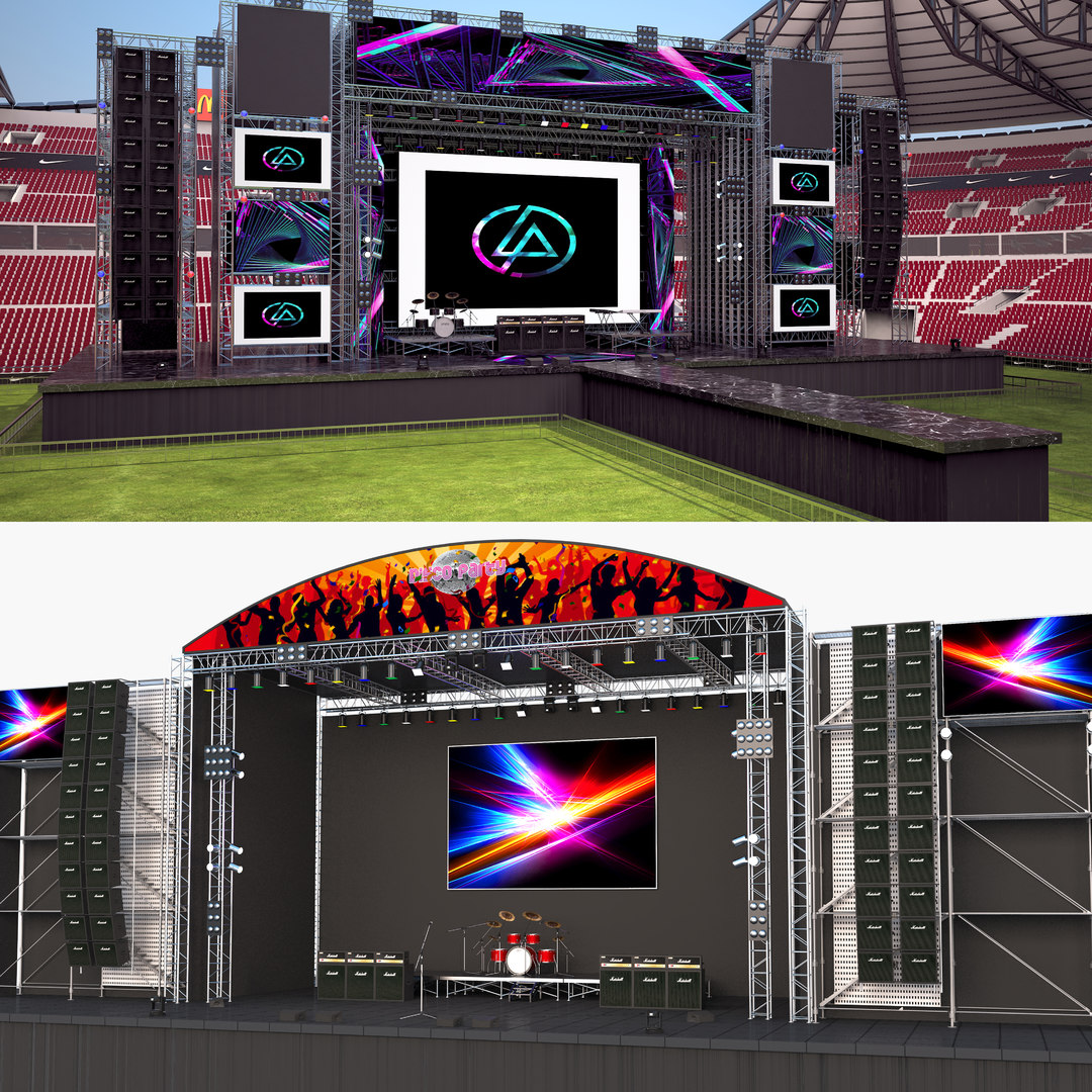 3D model concert stages 2 - TurboSquid 1479293