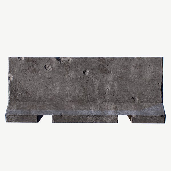 3D pbr concrete barricade model - TurboSquid 1479577