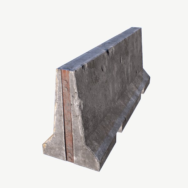 Barreira de concreto Modelo 3D - TurboSquid 1479577