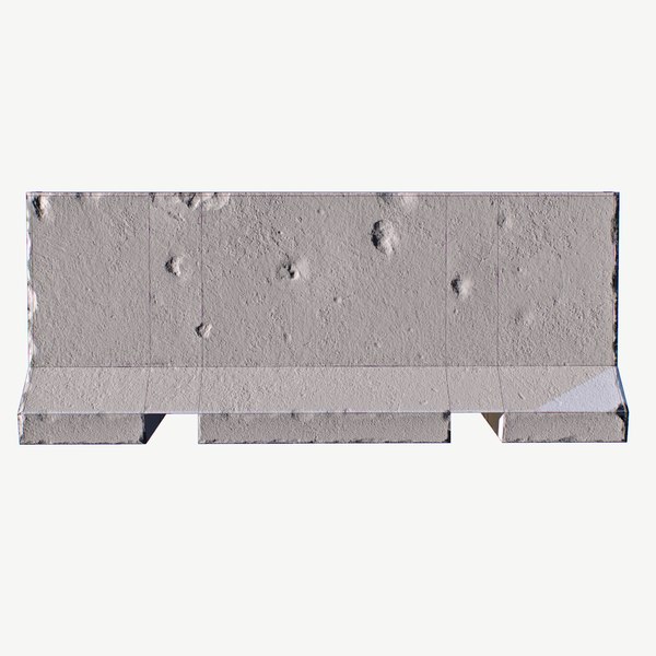 3D pbr concrete barricade model - TurboSquid 1479577