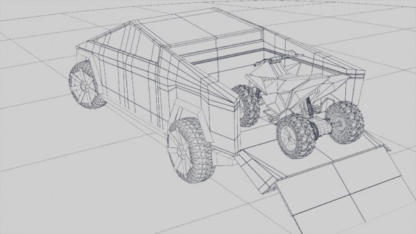 3D cybertruck truck model - TurboSquid 1480028