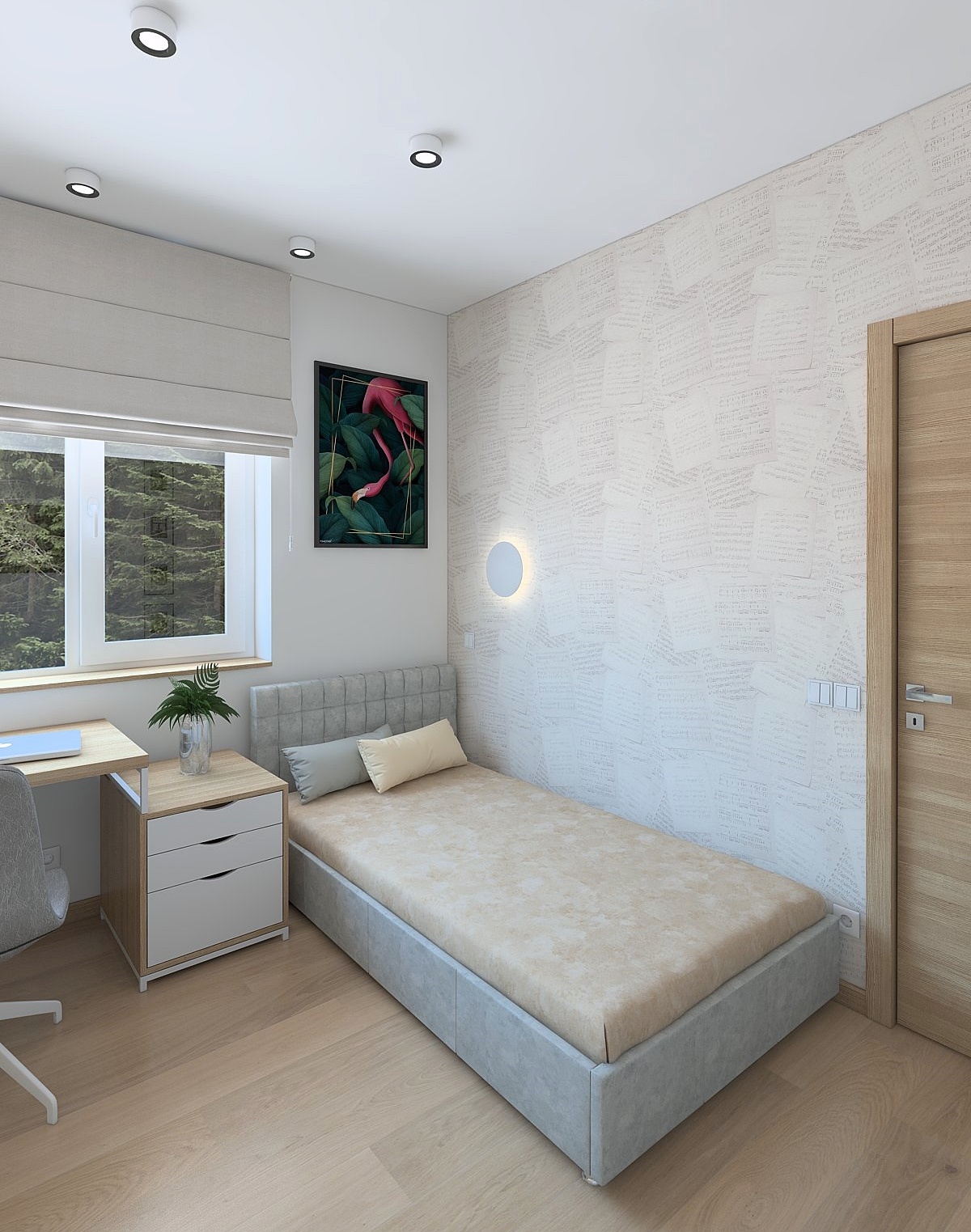 Bedroom girl bed 3D model - TurboSquid 1479877