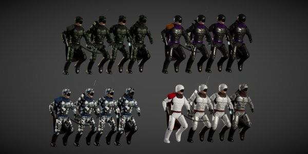 3D sci-fi infantry characters model - TurboSquid 1479906