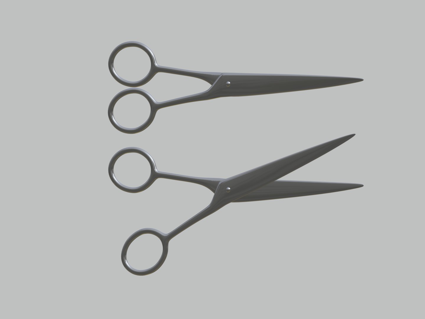 Grey scissors model - TurboSquid 1479915