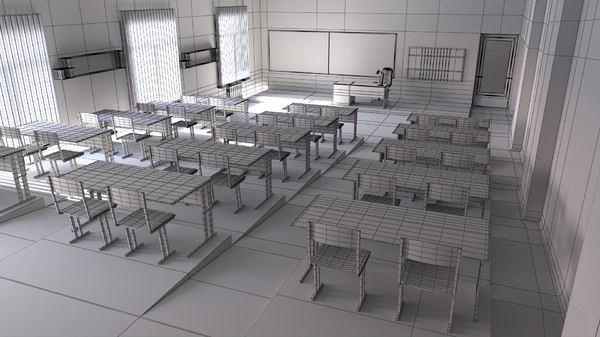3D school classroom room model - TurboSquid 1480014