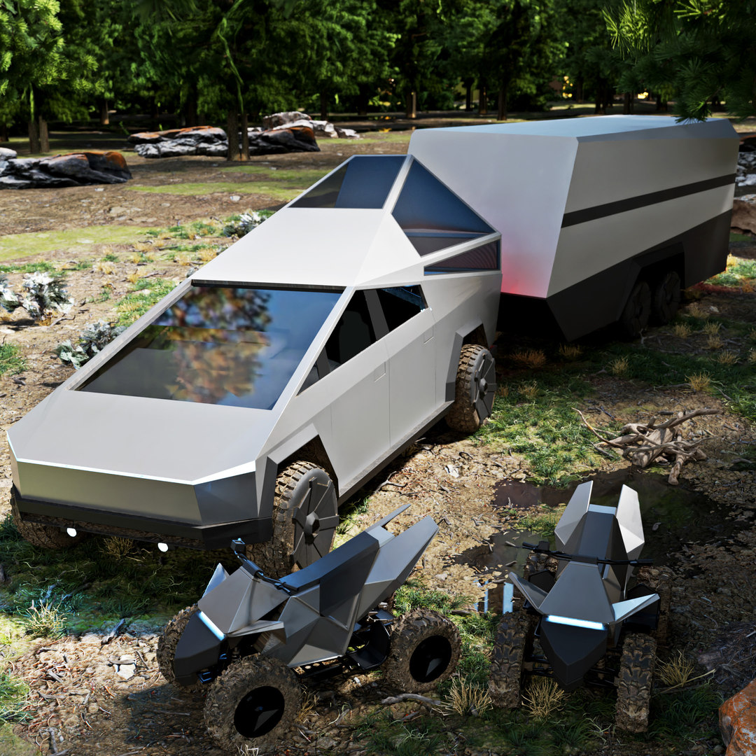 3D cybertruck truck model - TurboSquid 1480028