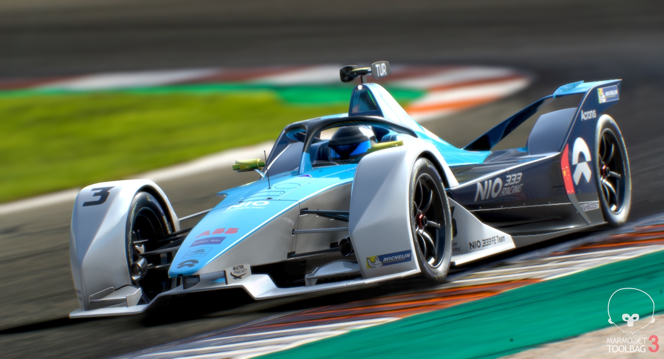 NIO 333 Formula E 팀 시즌 2019 2020 3D 모델 - TurboSquid 1478636