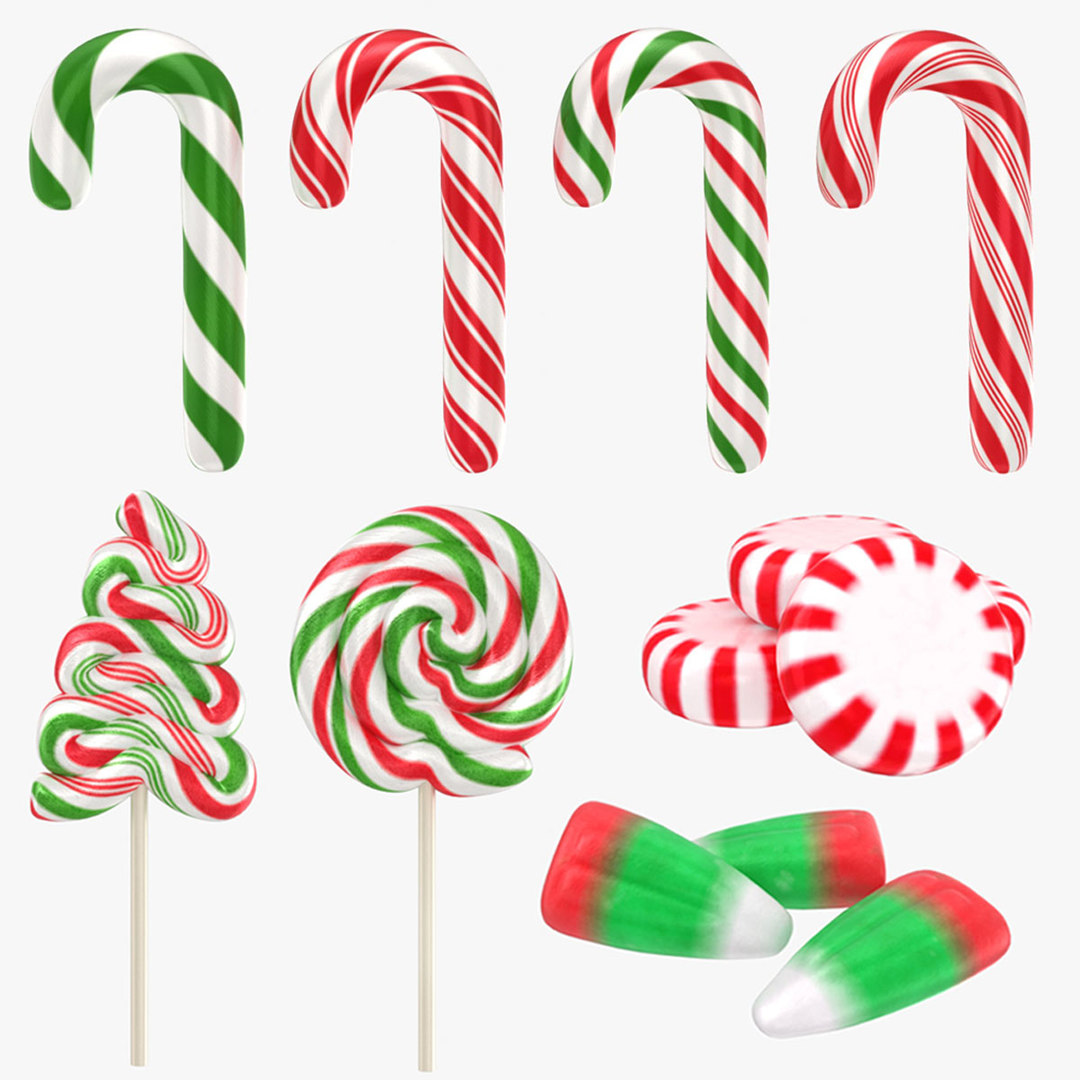 Christmas candy 2 3D model - TurboSquid 1480221