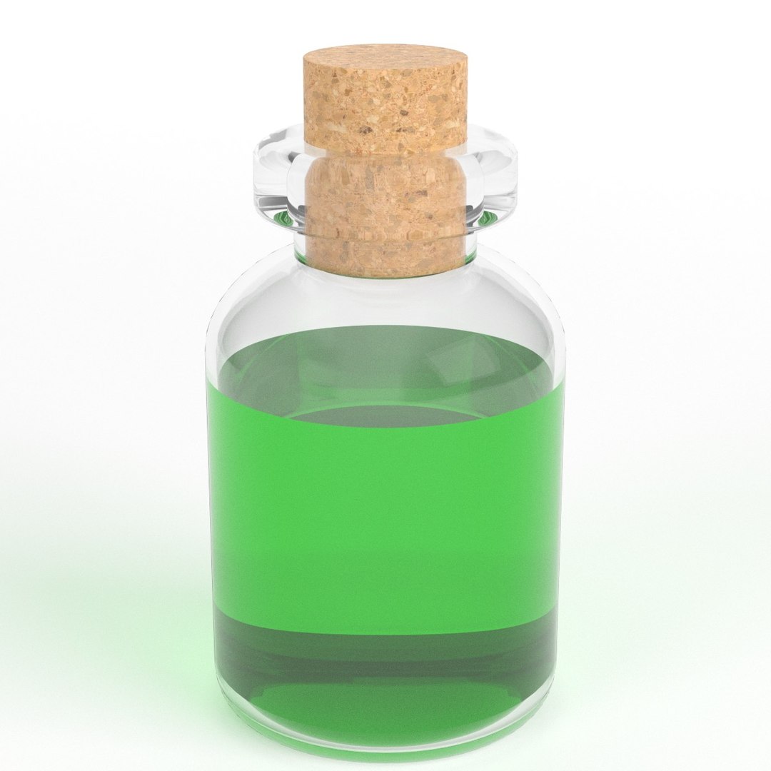 Cylindrical potion flask model - TurboSquid 1480270