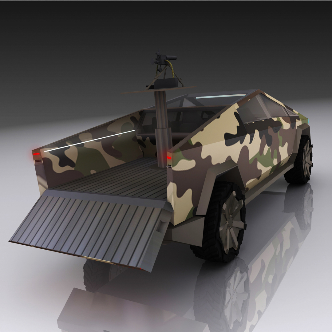 3D model tesla cyber military truck - TurboSquid 1480615