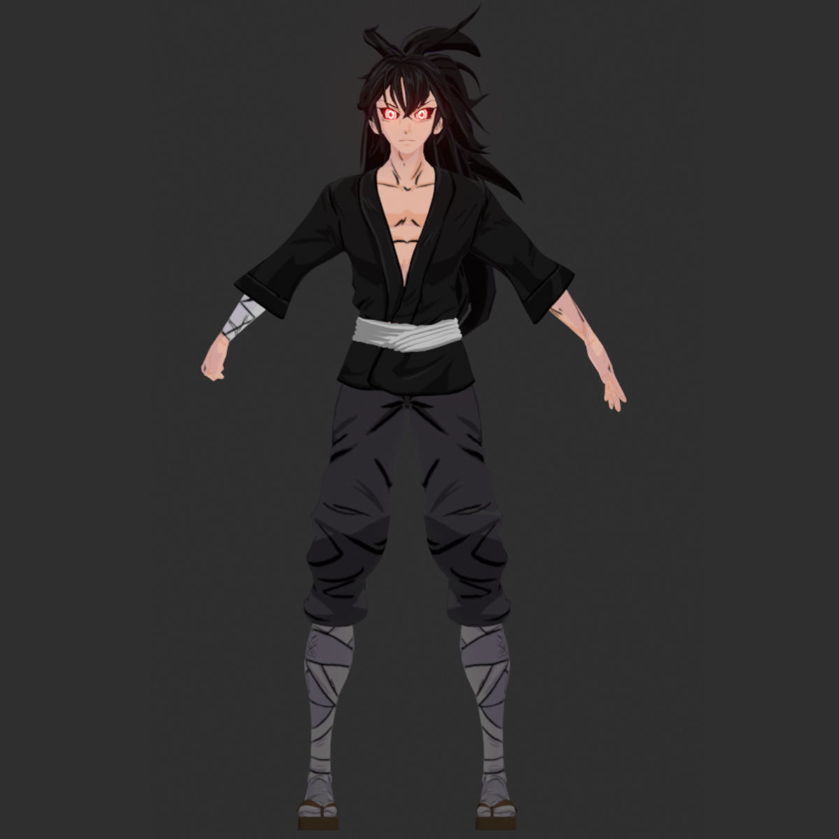 3D anime ninja character - TurboSquid 1480683