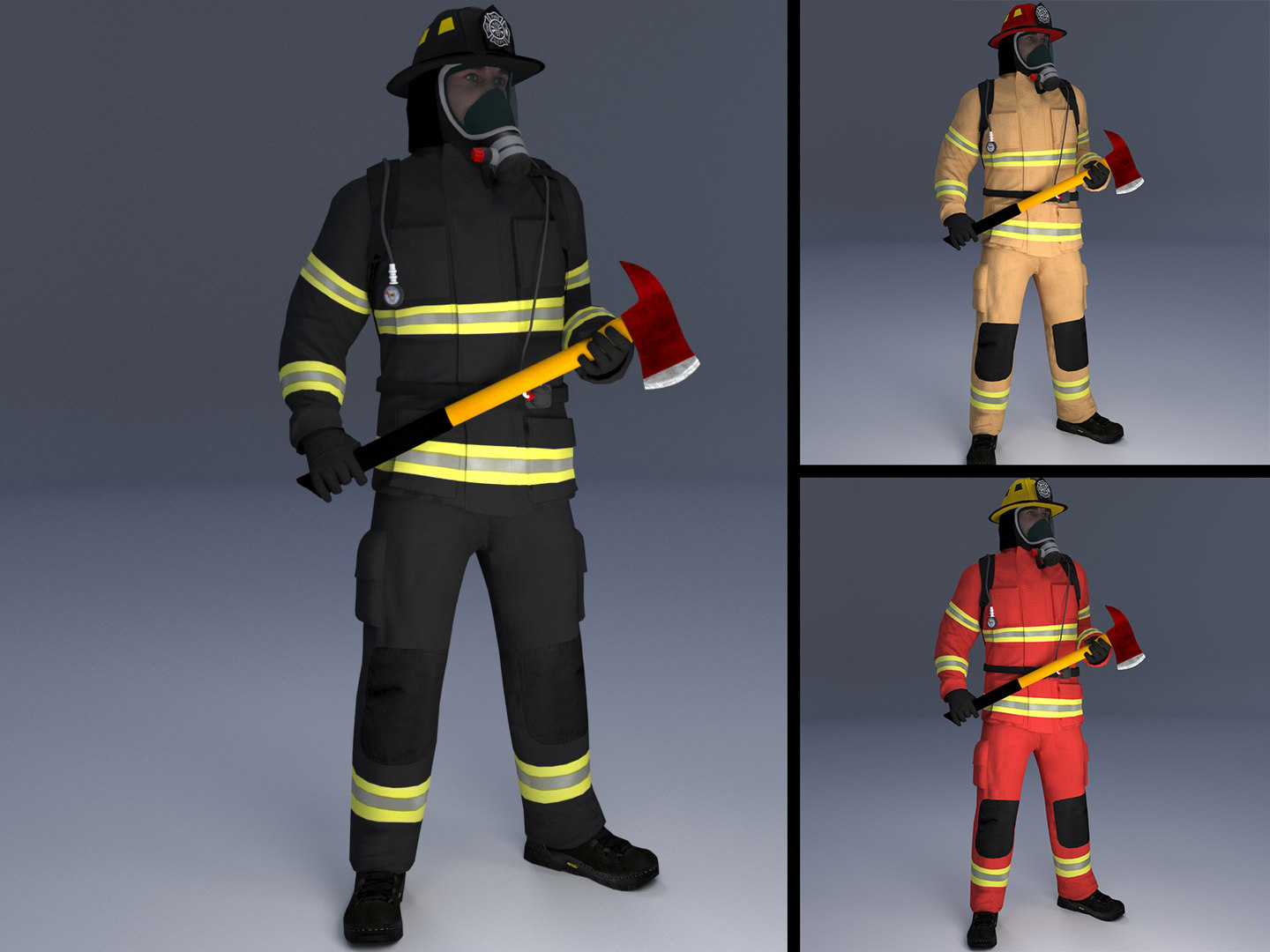 3D model rigged firefighter - TurboSquid 1480768