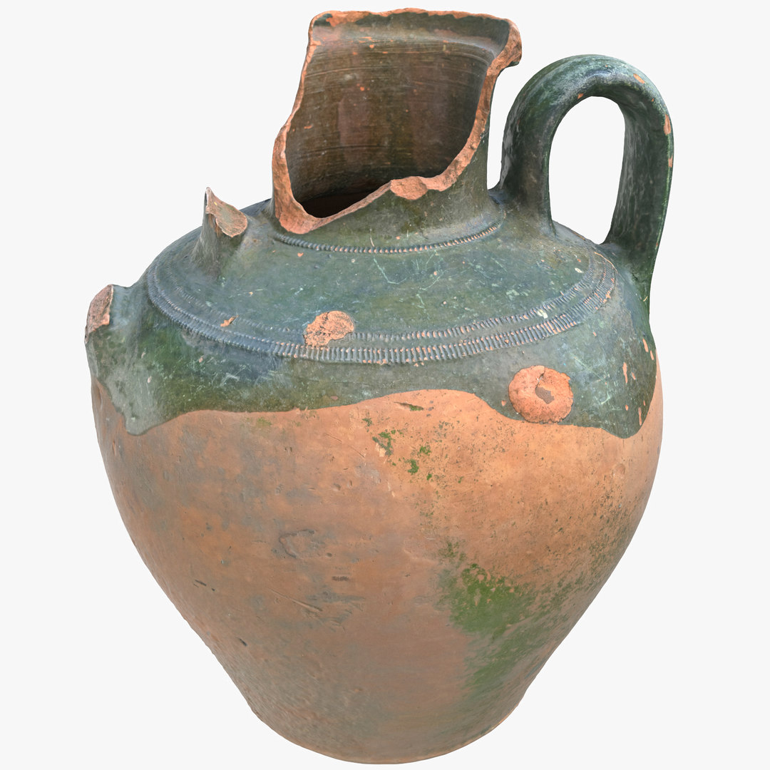Broken clay pot 3D - TurboSquid 1480931
