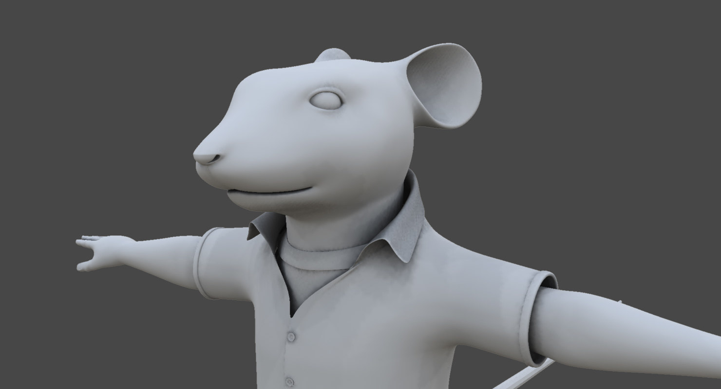 Stuart little rat cartoon 3D model - TurboSquid 1480847